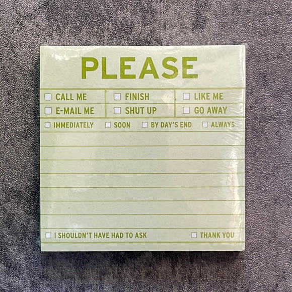 Knock Knock | Other | Quirky Note Pad Please | Poshmark
